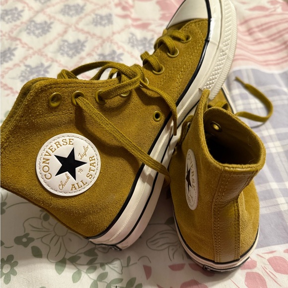 Converse | Shoes | Converse Hightop Sneakers Mustard Yellow | Poshmark
